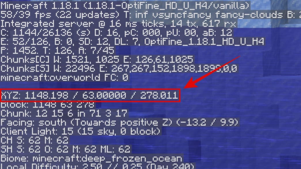 Minecraft F3 debug screen guide for beginners
