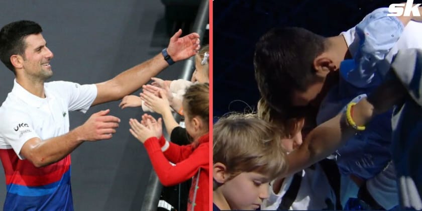 Watch: Novak Djokovic celebrates ATP Finals SF win with his children ...