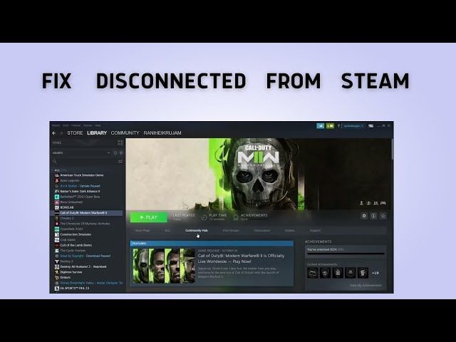 Modern Warfare 2 “Disconnected from Steam” error: How to fix, possible ...