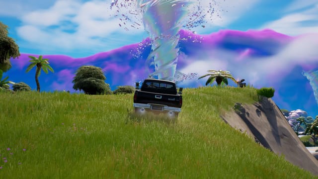 Fortnite: How to drive a vehicle into a Chrome Vortex and fly around it ...