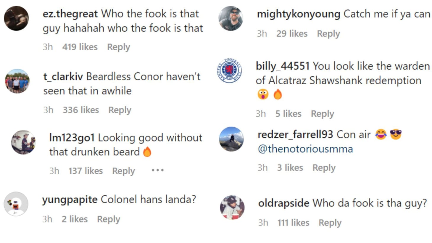 Fans show hilarious creativity as Conor McGregor posts clean-shaved ...