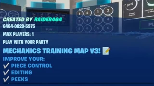Aim Training Fortnite Map Codes 2022