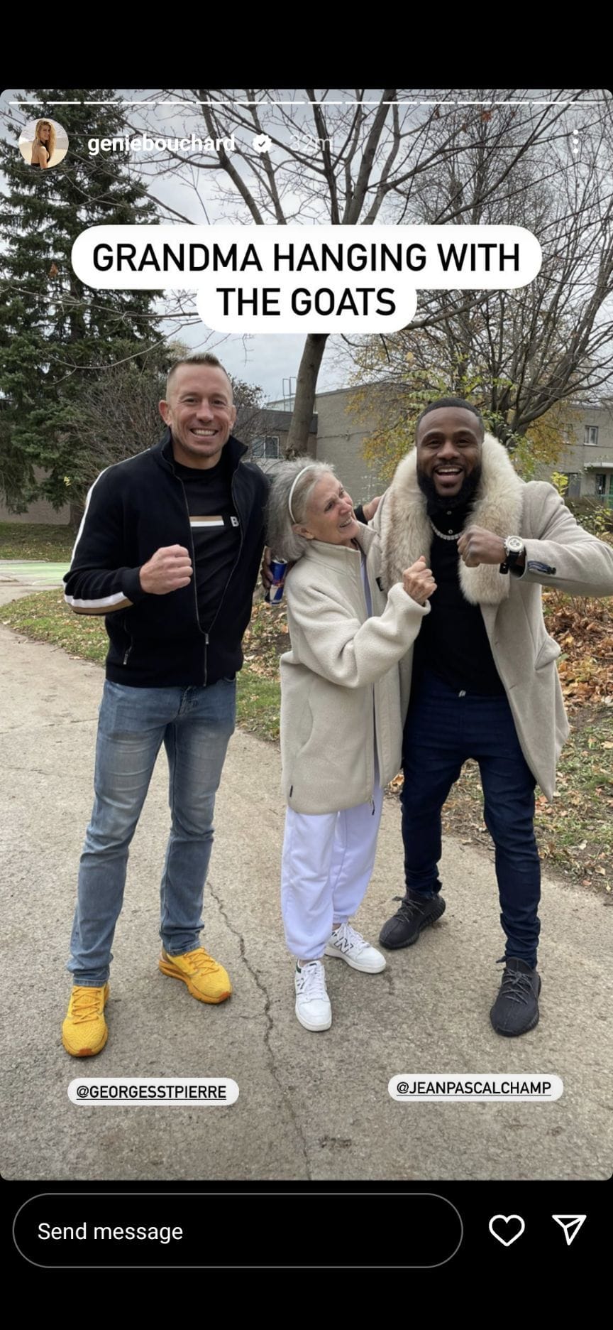 "Grandma hanging with the GOATs" - Eugenie Bouchard shares adorable ...