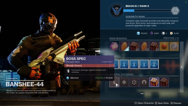 Banshee is selling god roll weapons in the last week of Destiny 2 ...