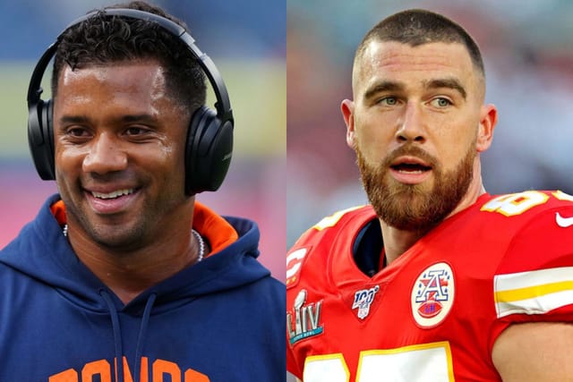 Travis Kelce gets candid about Russell Wilson's recent plane workout ...