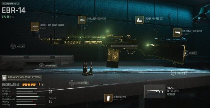 Best loadout for EBR14 in Modern Warfare 2