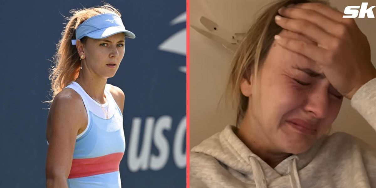Ukraine-born tennis player Maryna Zanevska tears up about being ...