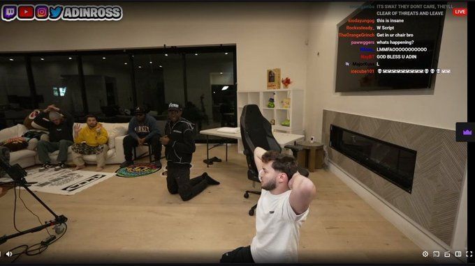 Twitch star Adin Ross banned after getting swatted during livestream