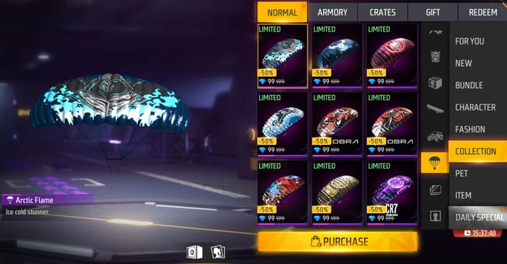Garena offering 50% discount on Free Fire MAX parachutes, loot boxes ...