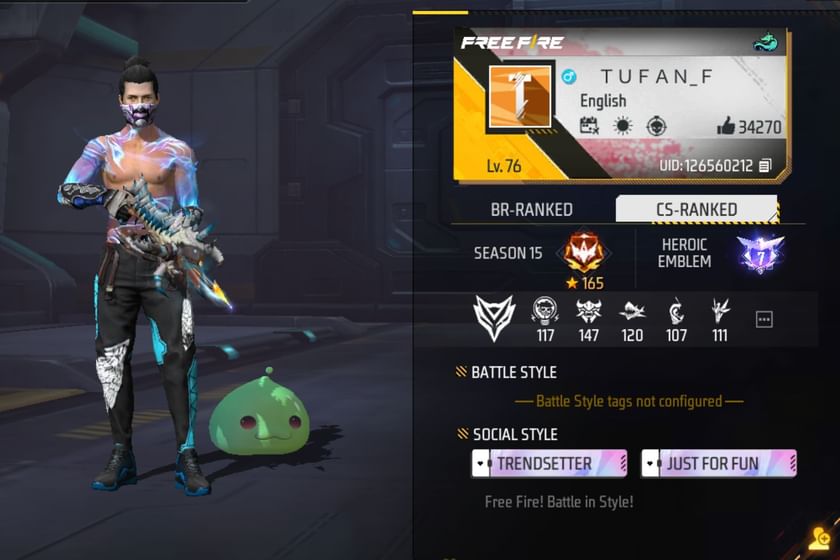 What is Tufan FF's Free Fire MAX ID? Stats, headshots, rank, YouTube ...