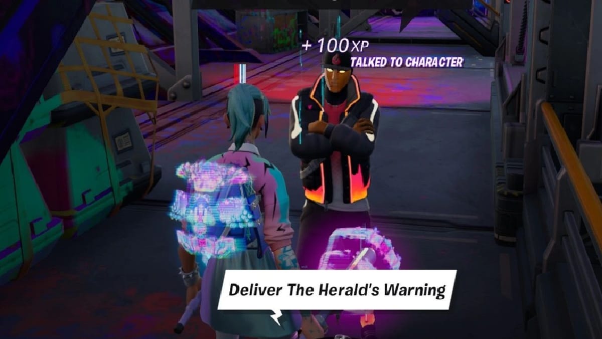 Fortnite: Where to talk with characters and deliver the Herald's warning