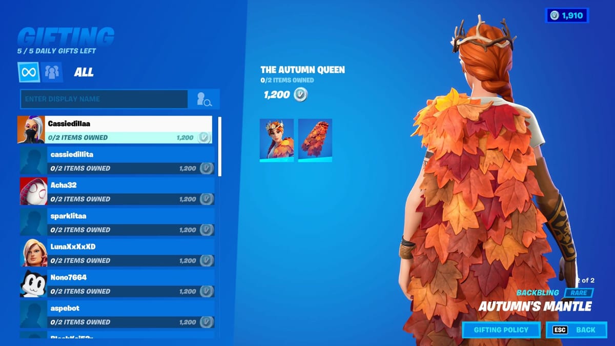 How to gift skins in Fortnite: A step by step guide
