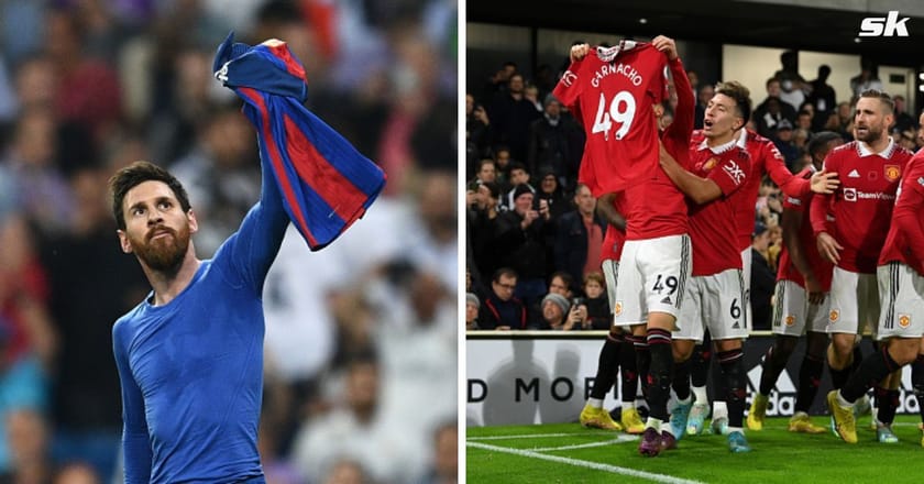 Alejandro Garnacho emulates Lionel Messi's iconic Barcelona celebration ...