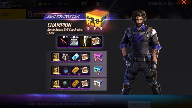 Free Fire MAX provides Champion Grab emote and Champion Boxer MP5 in ...