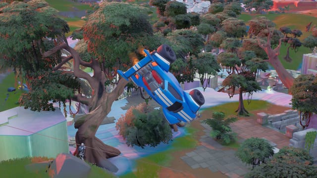 Fortnite: How to drive a vehicle into a Chrome Vortex and fly around it ...