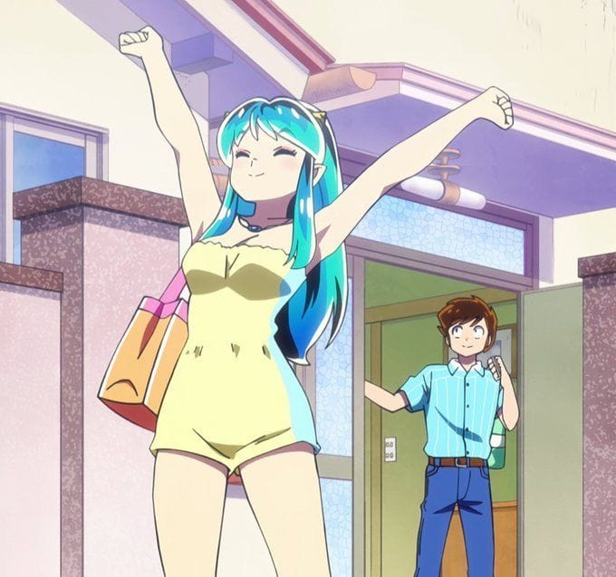 Urusei Yatsura episode 7 - Ataru meets the pool demon, Sakura’s kiss interrupted