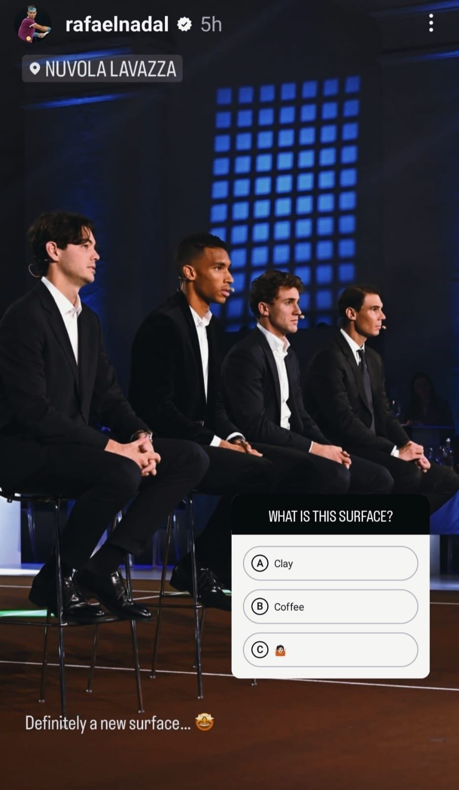 "Definitely a new surface" - Rafael Nadal jokes about colour of ...