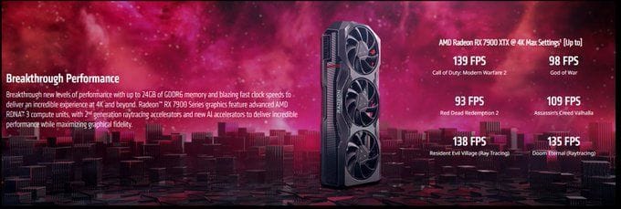 How does AMD Radeon RX 7900 XTX compare to AMD's RX 6950 XT? RDNA 3 ...