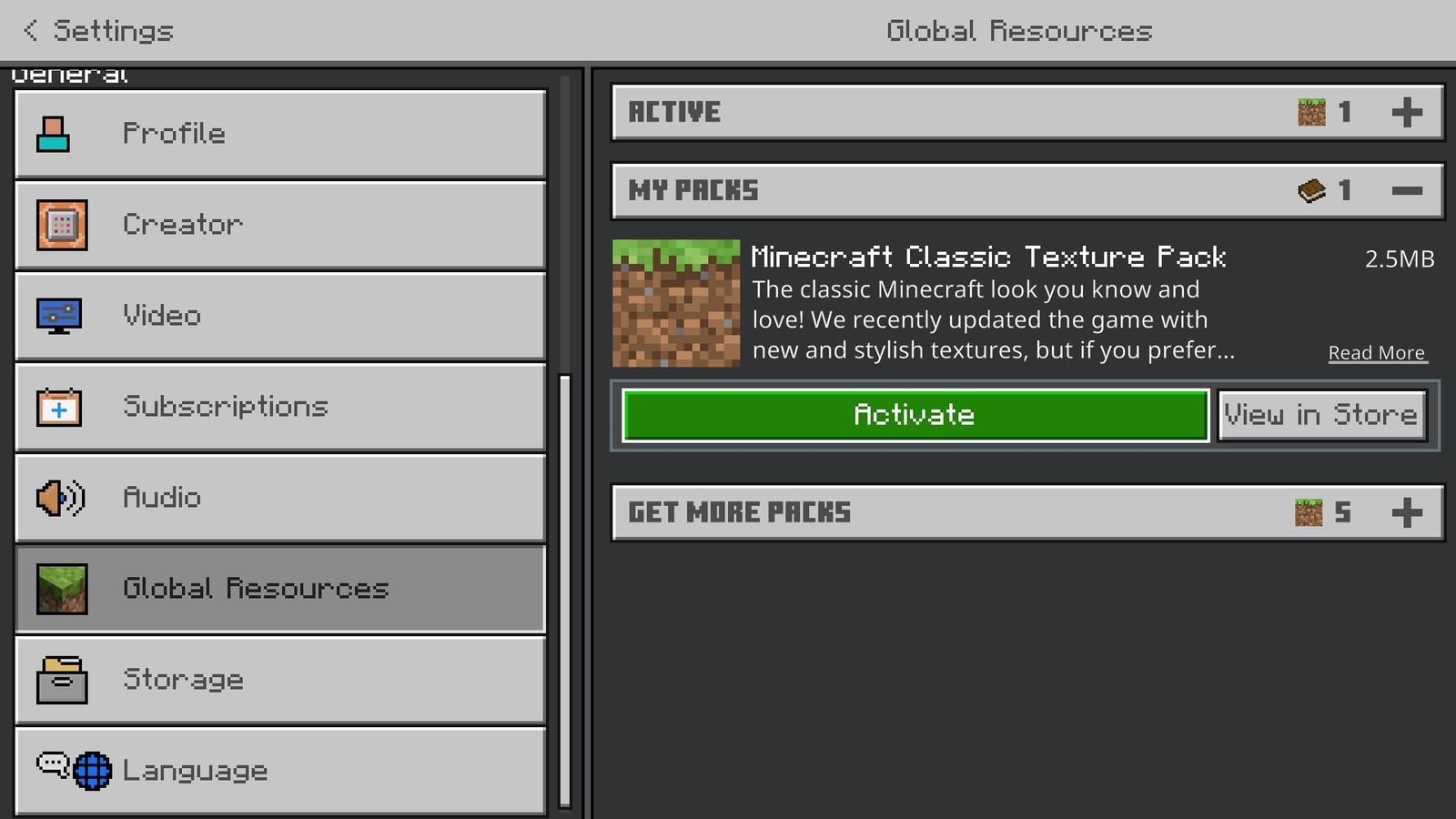 How to get Classic texture pack for Minecraft