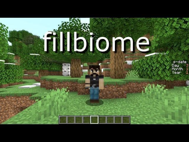 How to use fillbiome command in Minecraft snapshot 22w46a
