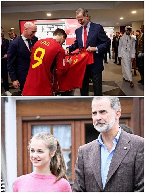 King of Spain gets Gavi's shirt signed for daughter as reports suggest ...