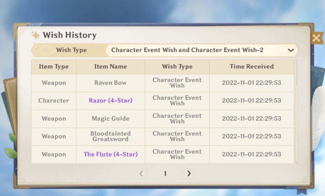 How to count Pity in Genshin Impact: Weapons and character banner guide