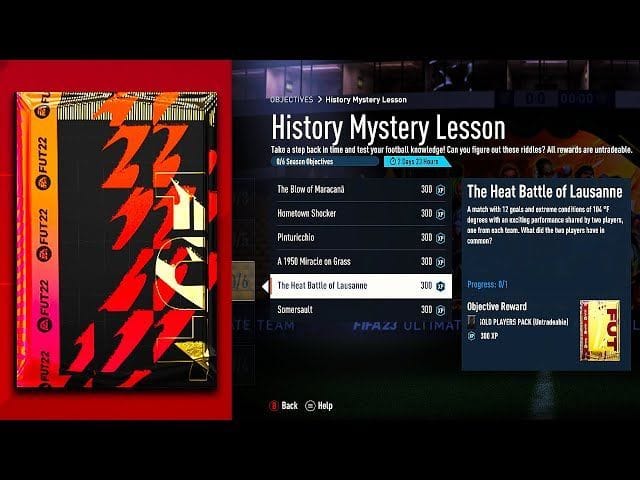 How to complete History Mystery Lesson objective in FIFA 23 Ultimate Team