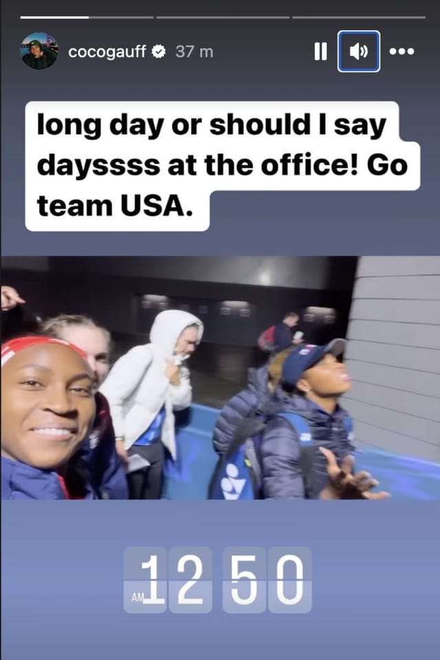 "It's 1 AM and we just won" - Coco Gauff celebrates USA's win against ...