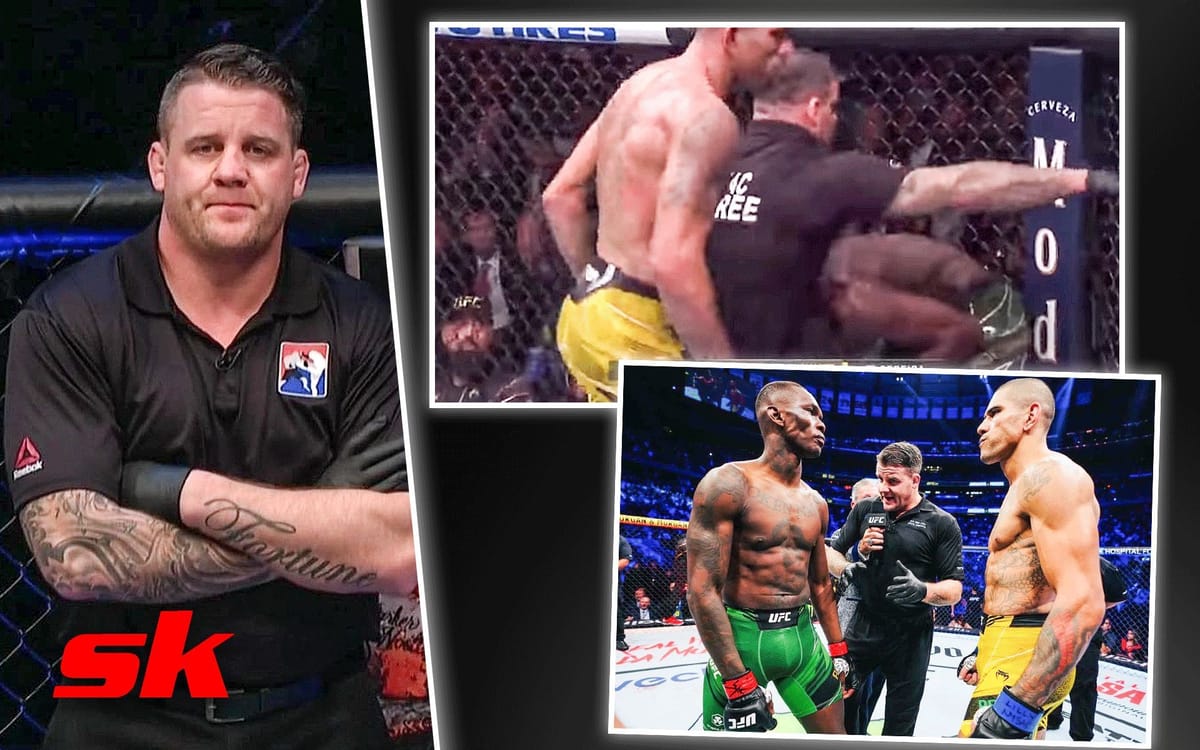 Marc Goddard explains his stoppage of the Israel Adesanya vs. Alex ...