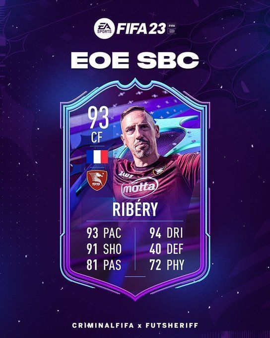 FIFA 23 leaks hint at terrific Franck Ribery End of an Era card coming ...