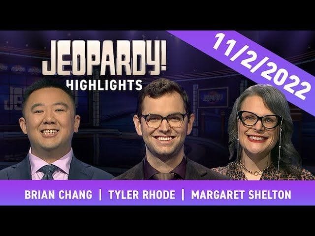 Who won Jeopardy! tonight? November 2, 2022, Wednesday