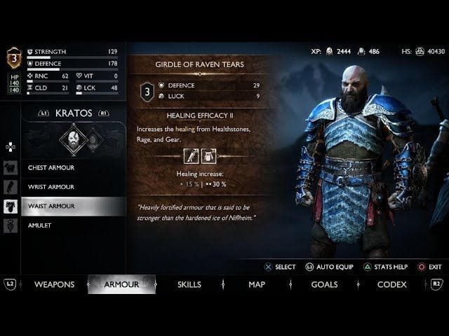 God of War Ragnarok: How to get Kratos' Raven Tears armor set