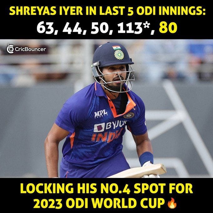 Shreyas Iyer: "In ODIs, Shreyas Iyer is far better than SKY" - Fans ...