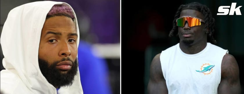 How do Odell Beckham Jr's career stats compare against Tyreek Hill's?