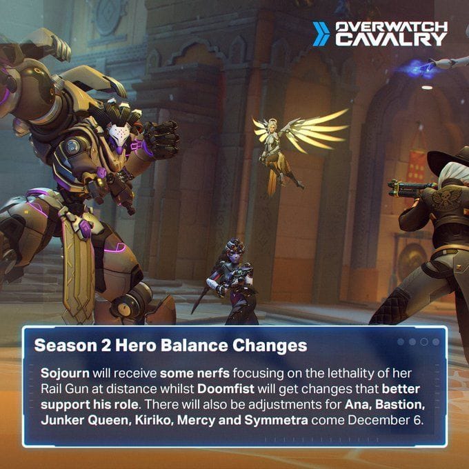 All expected Hero changes in Overwatch 2 Season 2: Sojourn, Doomfist ...