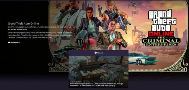 How GTA Online players can get an extra $500K this month through Prime ...