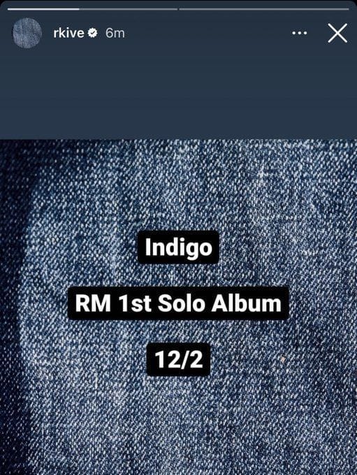 RM's solo album title 'Indigo' might hold a special meaning, ARMYs ...