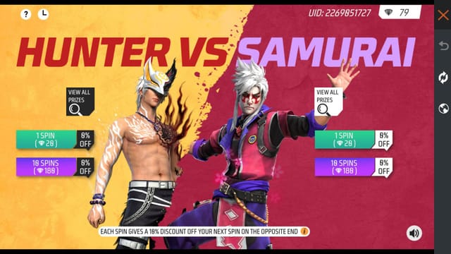 Free Fire MAX Hunter vs Samurai event: Ferocious Foxtail and Ballad of ...