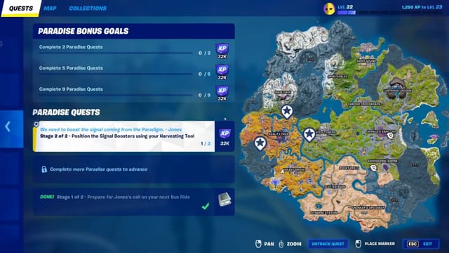 Fortnite: How to position Signal booster using your harvesting tool