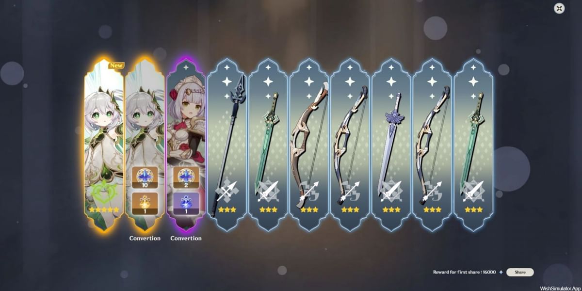 How to use Genshin Impact Wish Simulator for Nahida and all latest ...