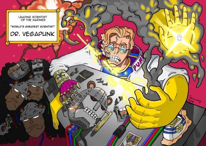 One Piece fan shares Twitter thread on lost Vegapunk fan designs