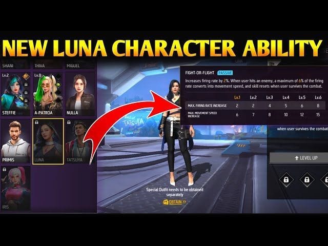 New Luna character in Free Fire MAX: Ability and other details explored