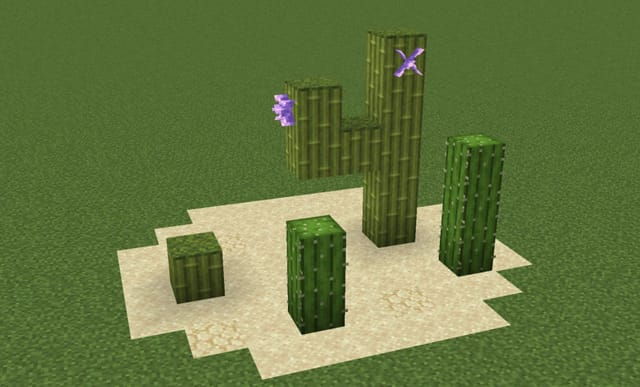 Minecraft player creates fake cactus using new bamboo blocks