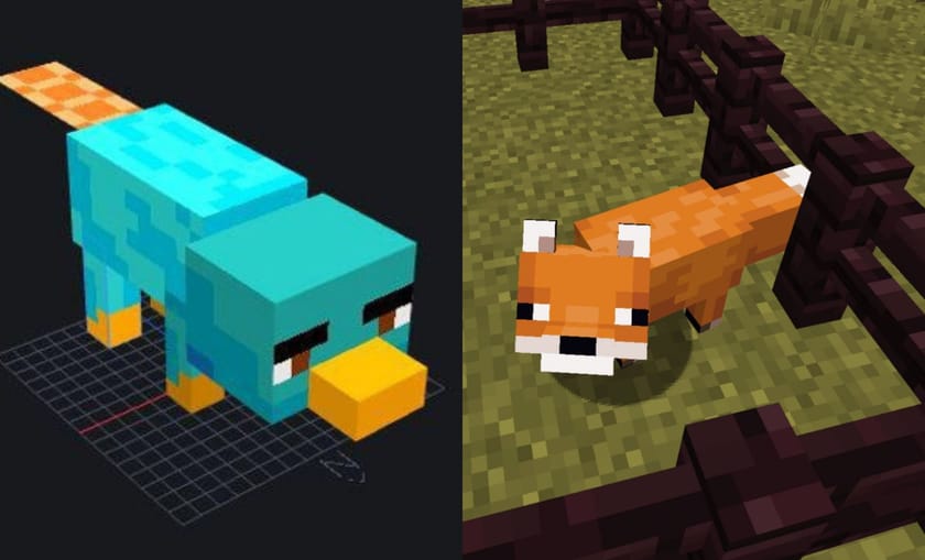 Minecraft Redditor changes fox's texture to Perry the Platypus
