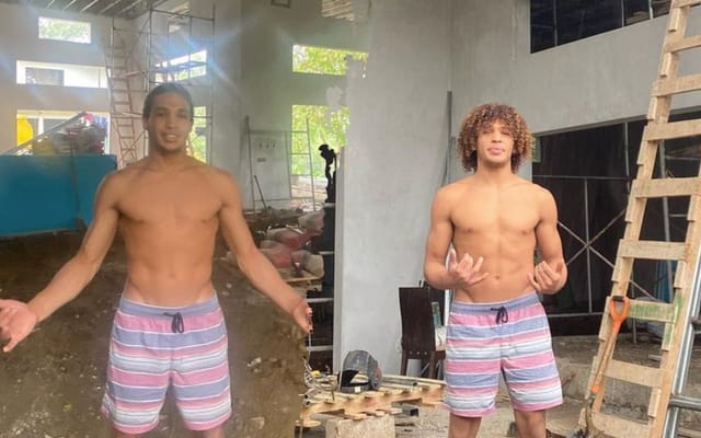 Kade and Tye Ruotolo show off progress of dream gym they are building ...