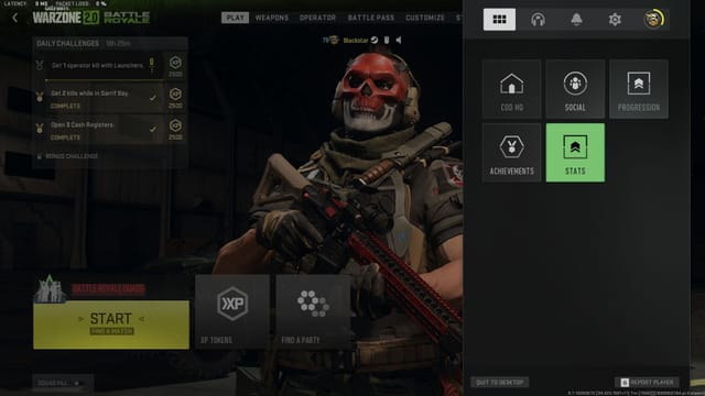 How to check K/D, wins, and combat records in Warzone 2