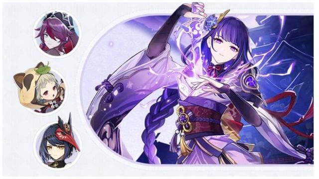 Genshin Impact Raiden Shogun banner 4-stars, weapons, and countdown