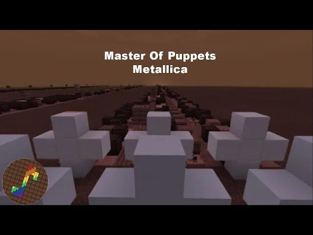 Minecraft player creates Metallica's Master of Puppets album cover