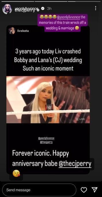 "Happy anniversary babe" - WWE star Liv Morgan sends a five-word ...