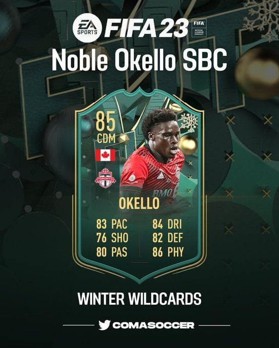 FIFA 23 Noble Okello Winter Wildcards SBC - How to complete, estimated cost, and more